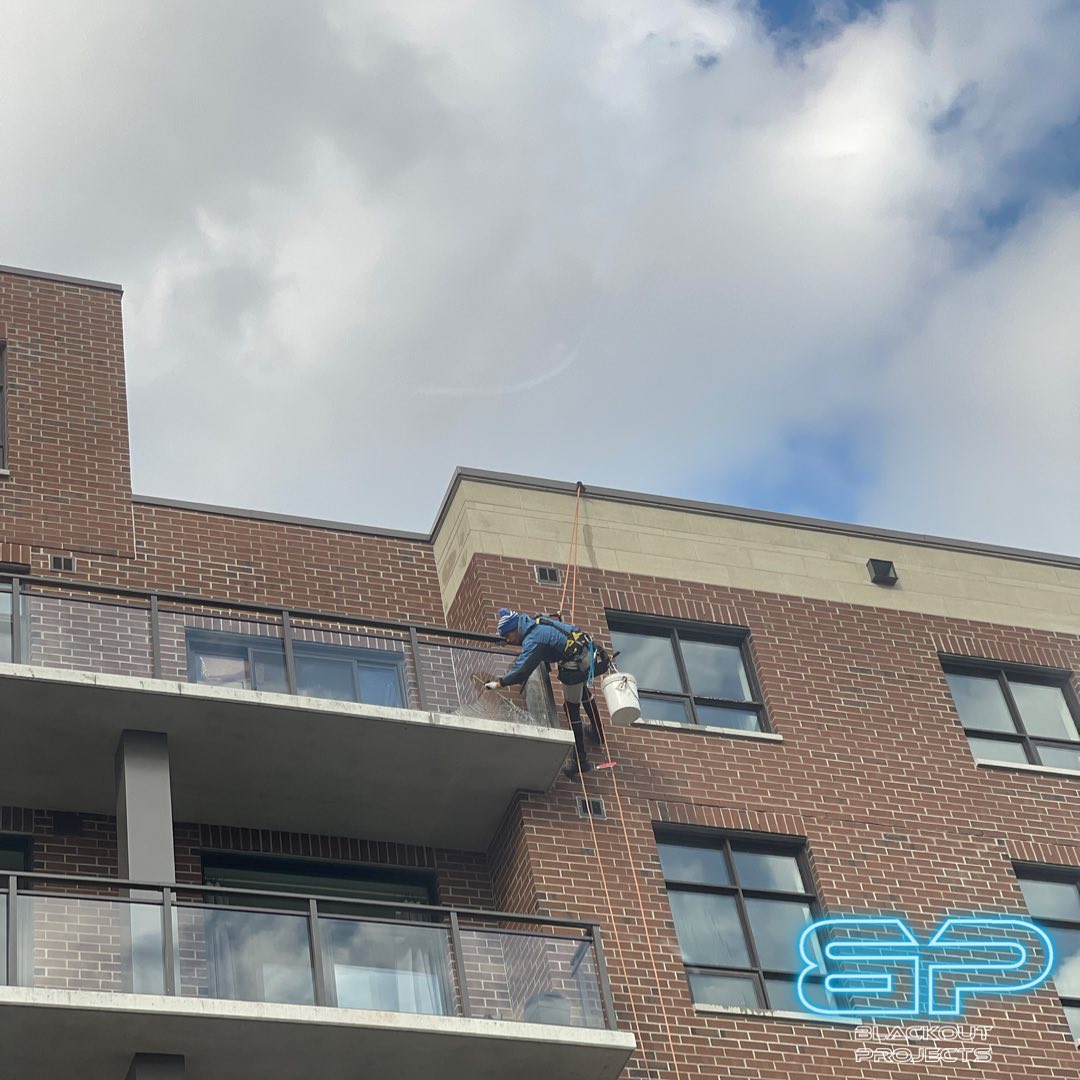 The Best High Rise Window Cleaning Method | Blackout Projects